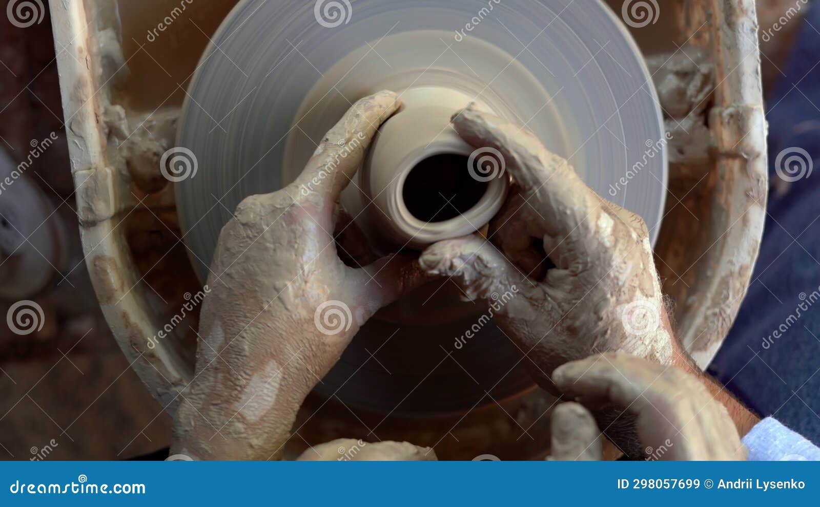 Master Class on Modeling of Clay on a Potter S Wheel. Working in the ...