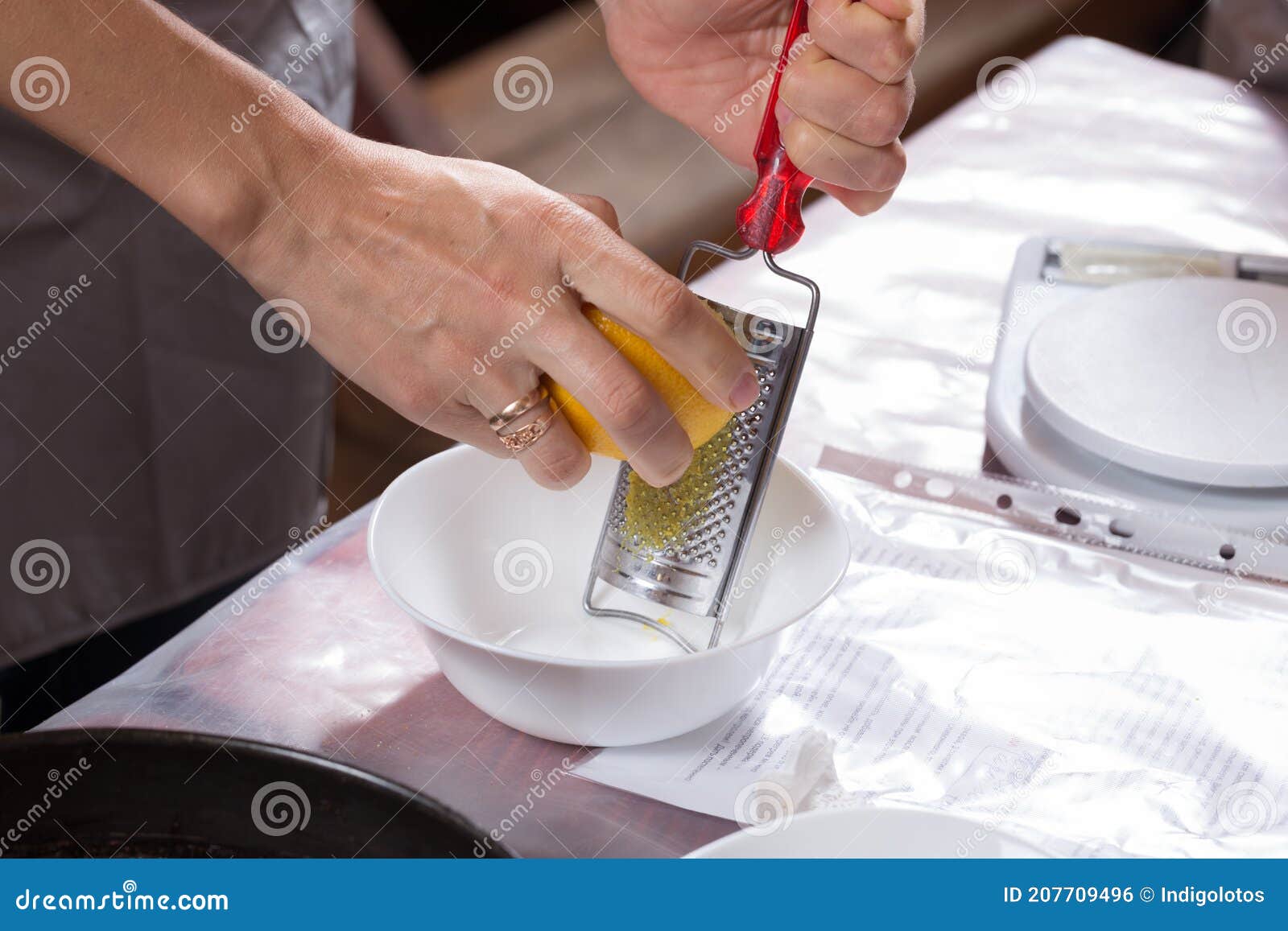 Master Class on the Process of Making Lemon Zest Stock Photo - Image of ...