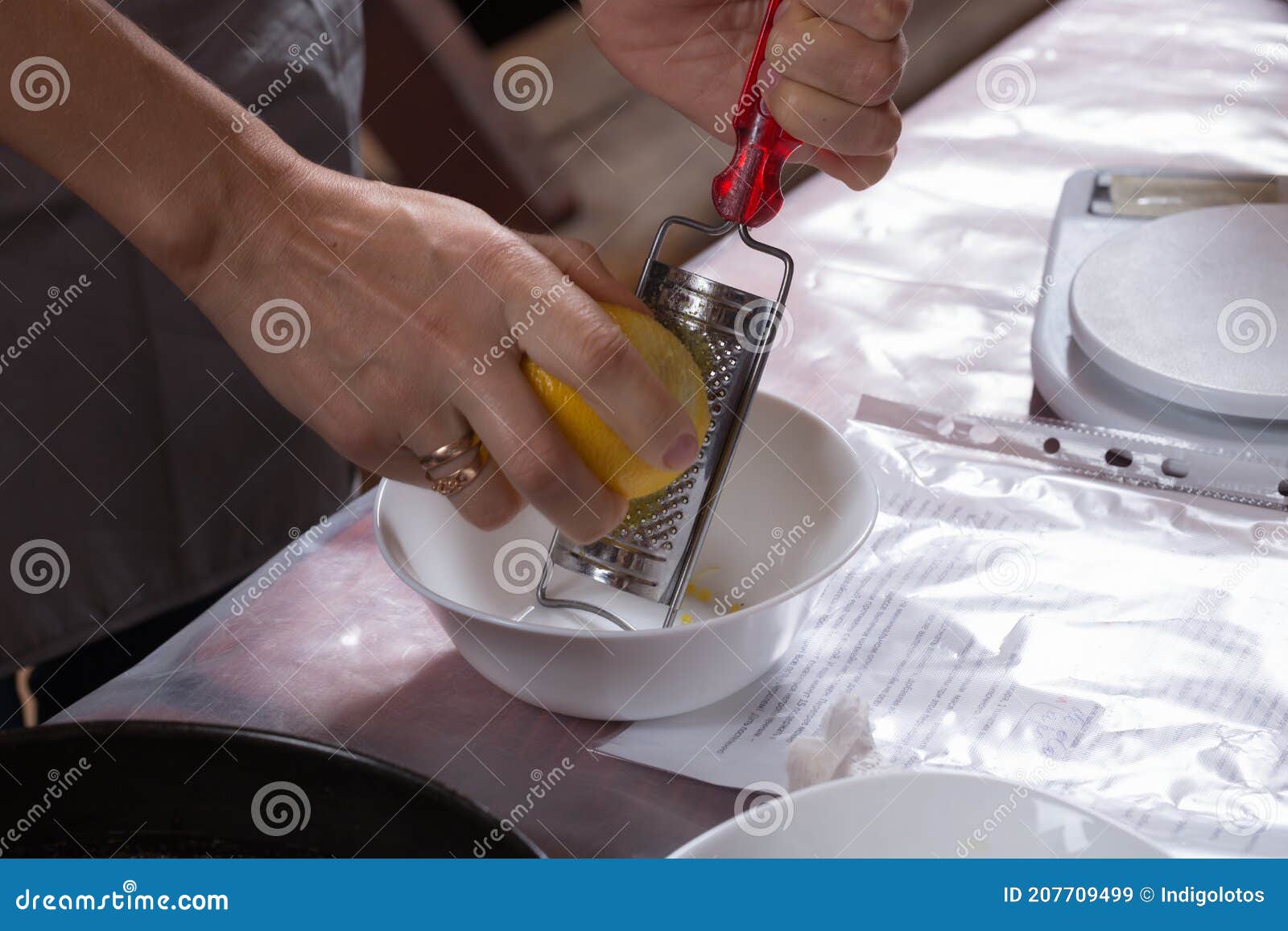 Master Class on the Process of Making Lemon Zest Stock Image - Image of ...