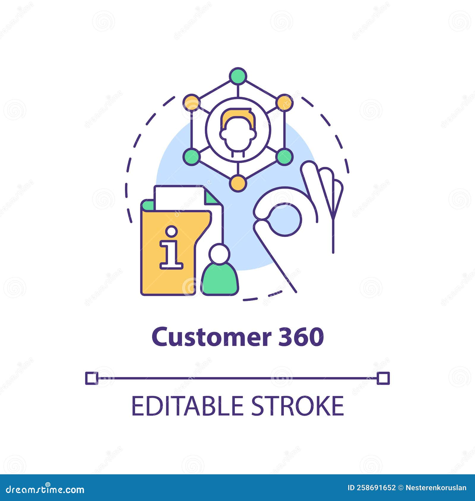 Master Customer Record Concept Icon Stock Vector - Illustration of ...