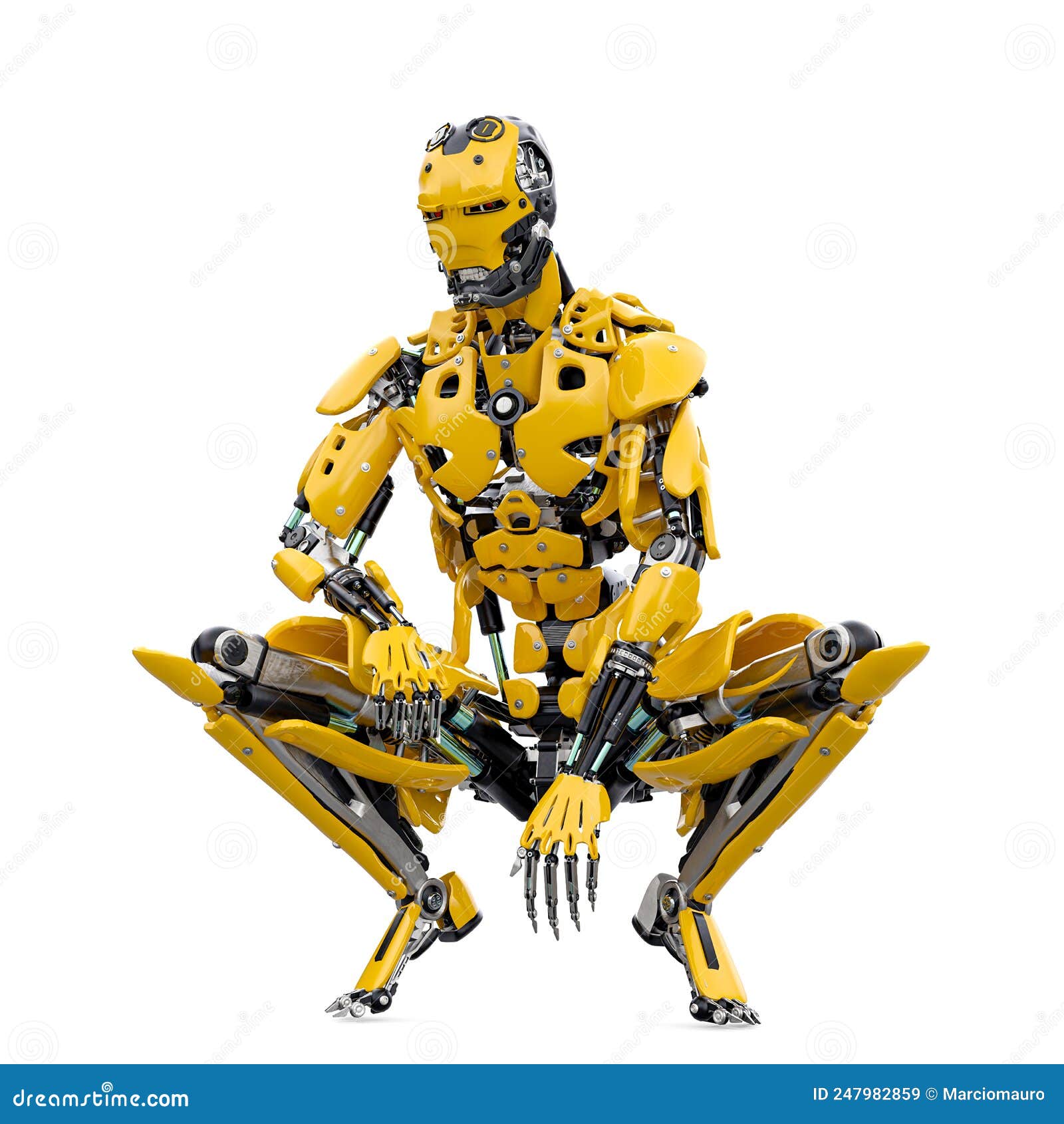 Cyber Robot Futuristic Soldier Evil In Armor Render Science Fiction ...
