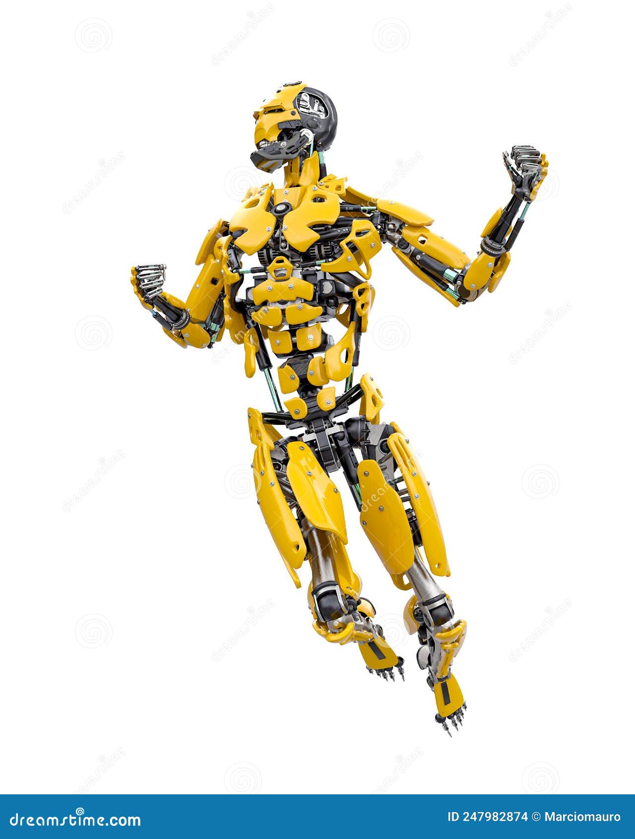 Cyber Robot Futuristic Soldier Evil In Armor Render Science Fiction ...