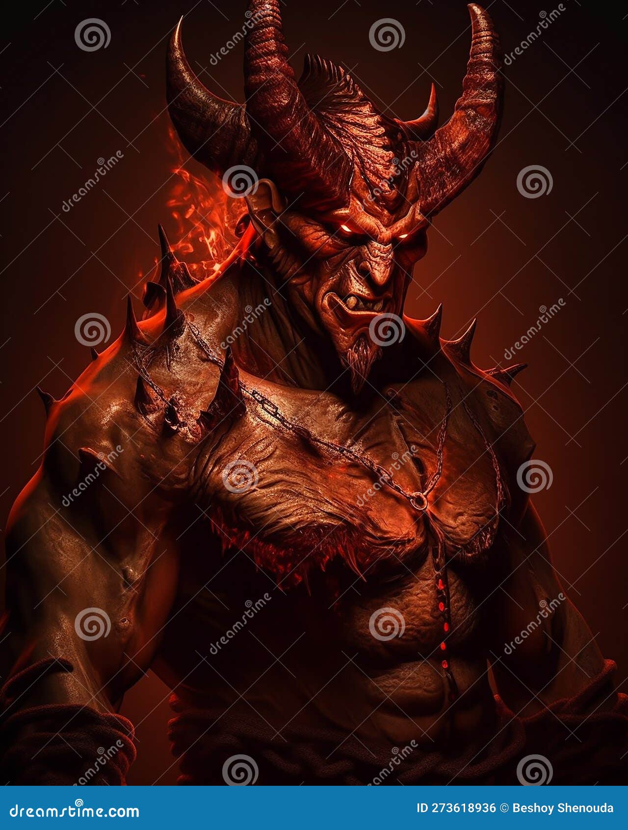 The Master of the Darkness Holy Demon Stock Illustration - Illustration ...