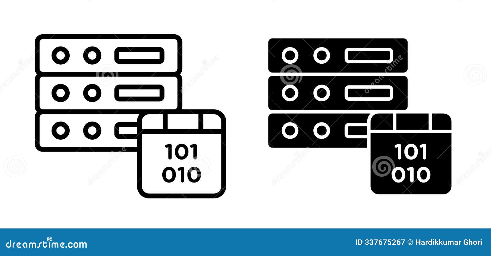Master Data Icon Set. Data Management Server Vector Symbol. Database ...