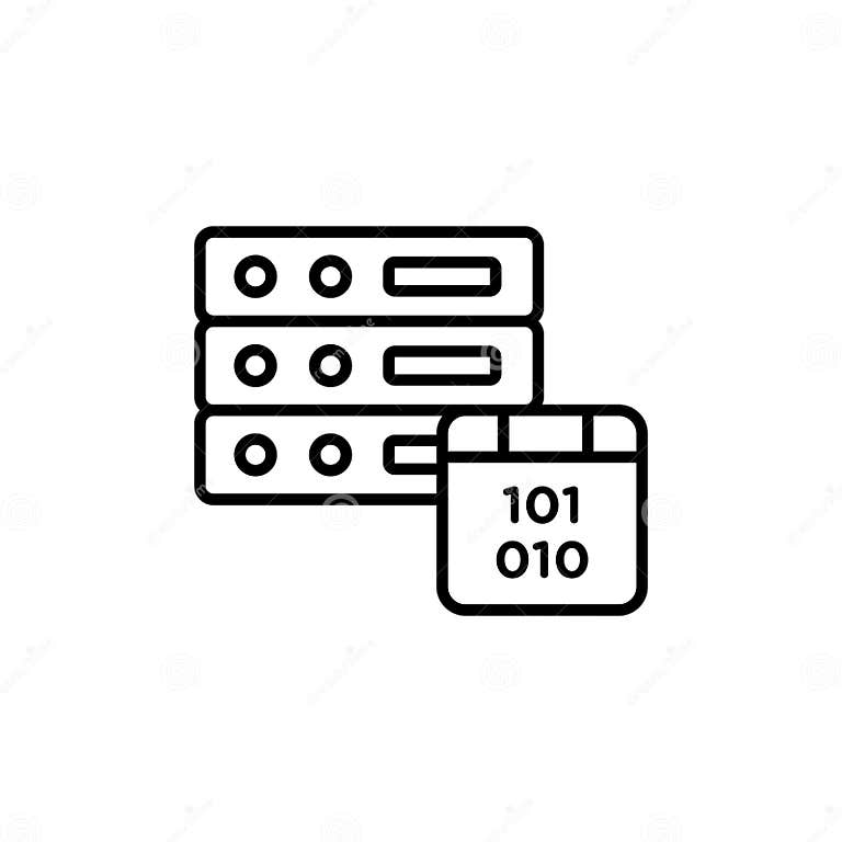 Master Data Icon Set. Data Management Server Vector Symbol. Database ...