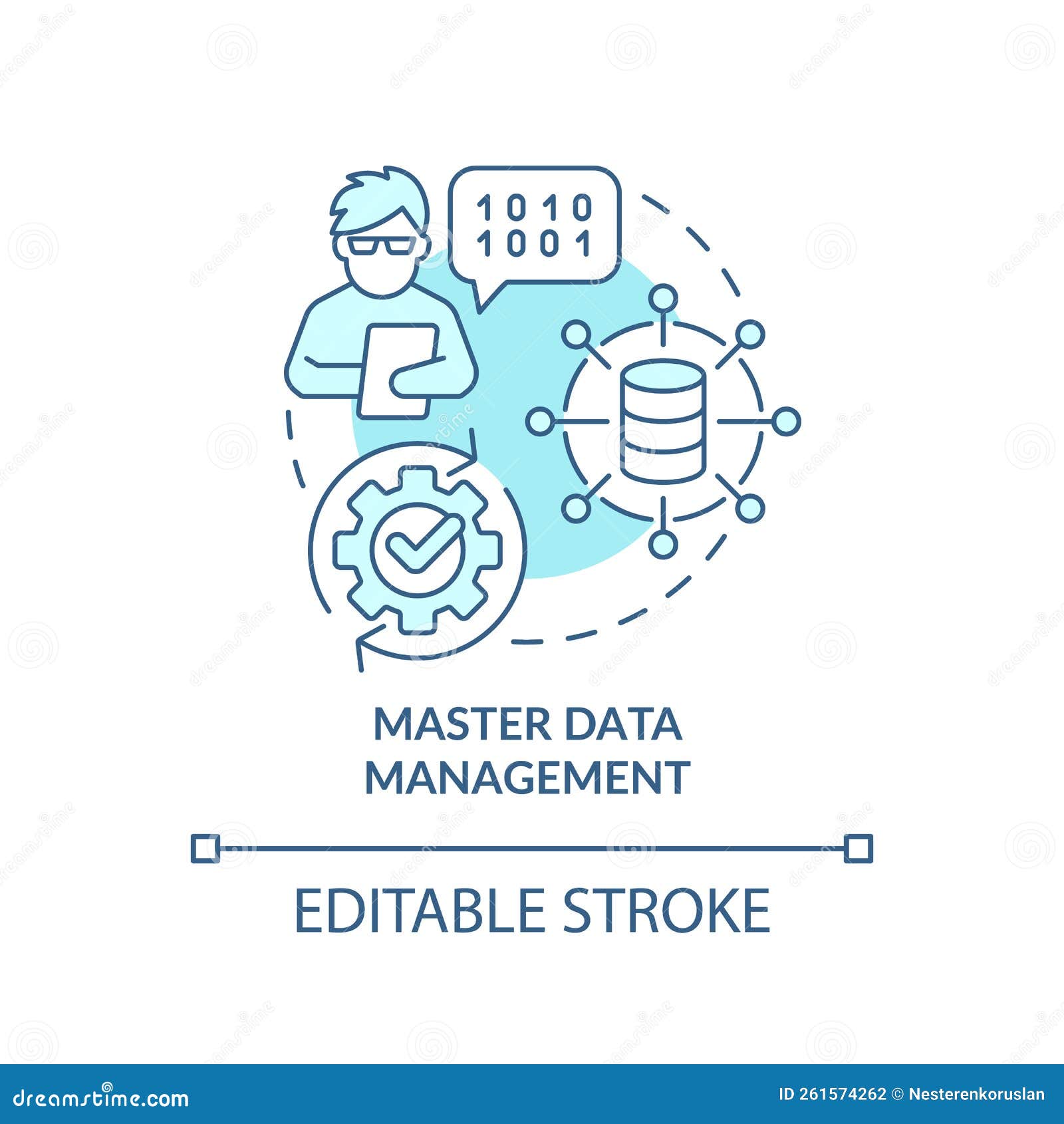 Master Data Management Turquoise Concept Icon Stock Vector ...