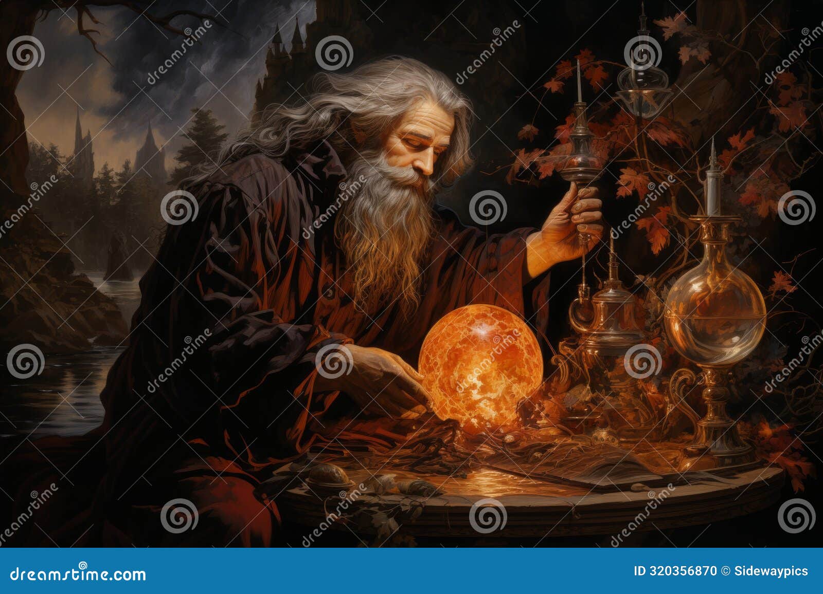 A Master of Elemental Magic, Manipulating Fire, Water, Earth, and Air ...