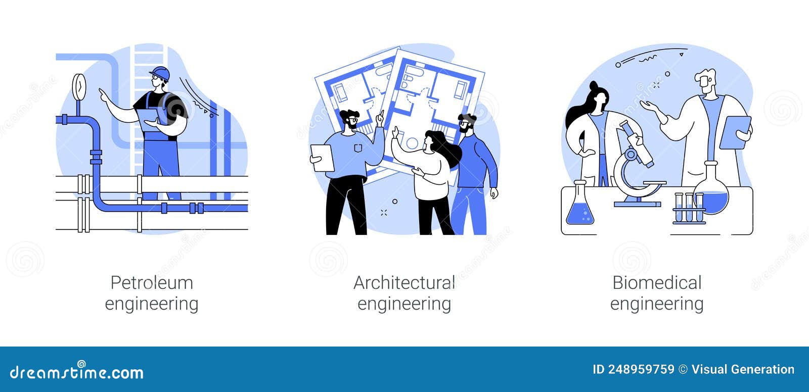 Master of Engineering Management Isolated Cartoon Vector Illustrations ...