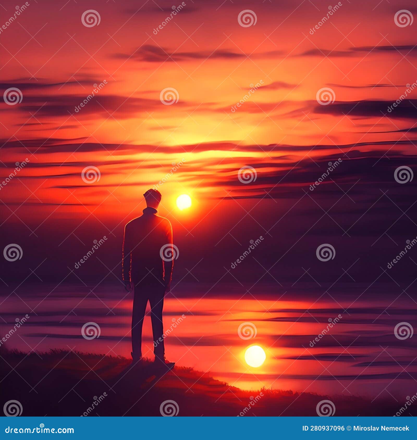 Master of Evening People, Generative AI Illustration Stock Illustration ...