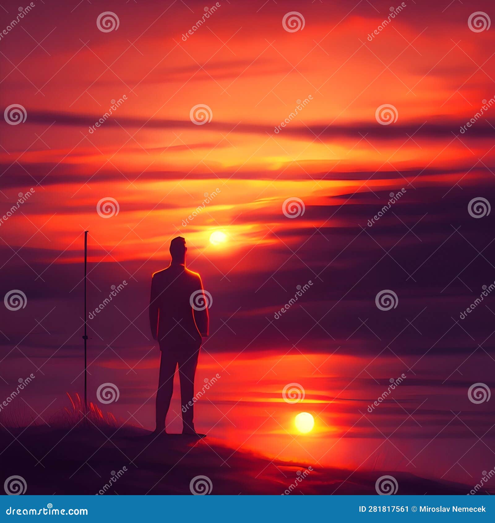 Master of Evening People, Generative AI Illustration Stock Illustration ...