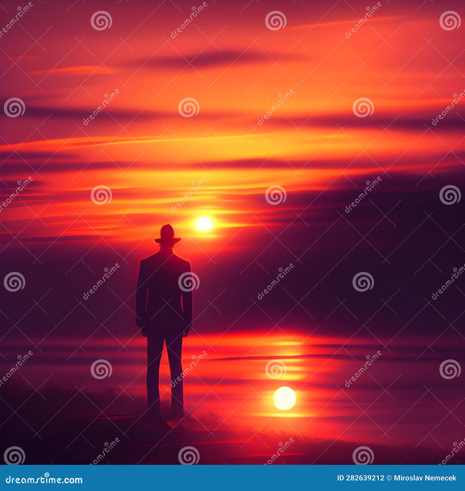 Master of Evening People, Generative AI Illustration Stock Illustration ...