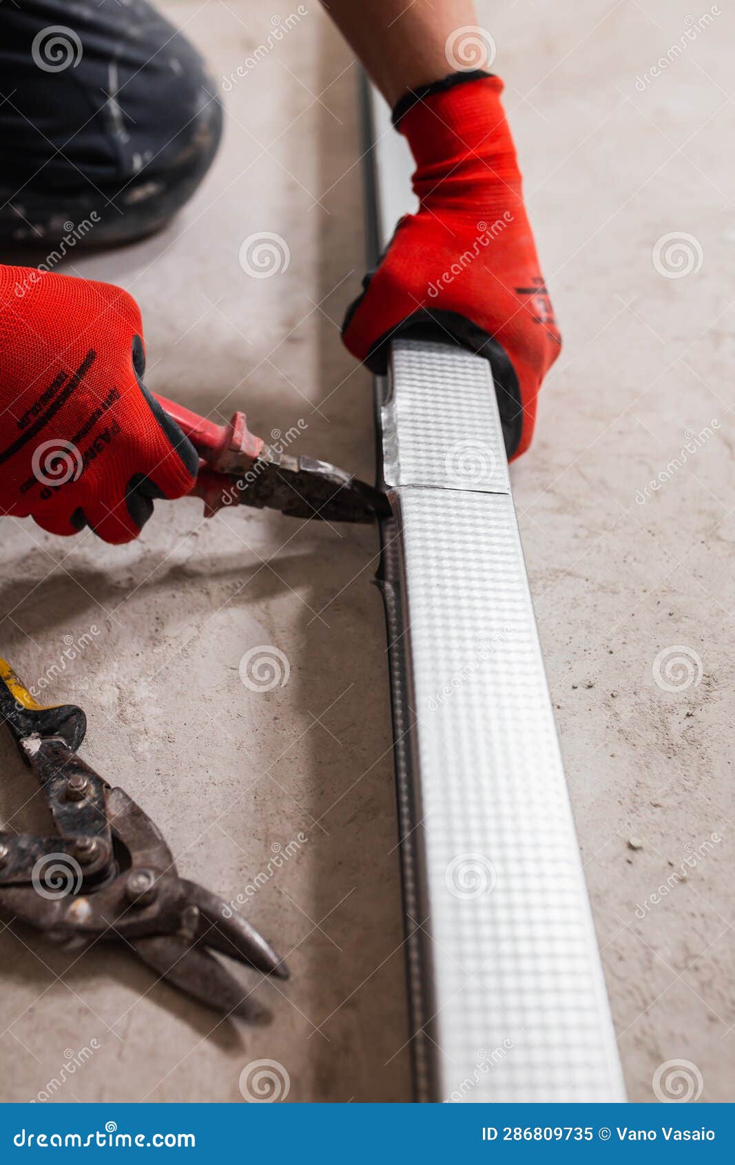 Making a Frame from a Metal Profile Stock Image - Image of profile ...