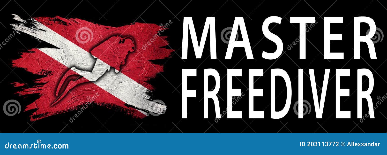Master Freediver, Diver Down Flag, Scuba Flag Stock Photo - Image of ...