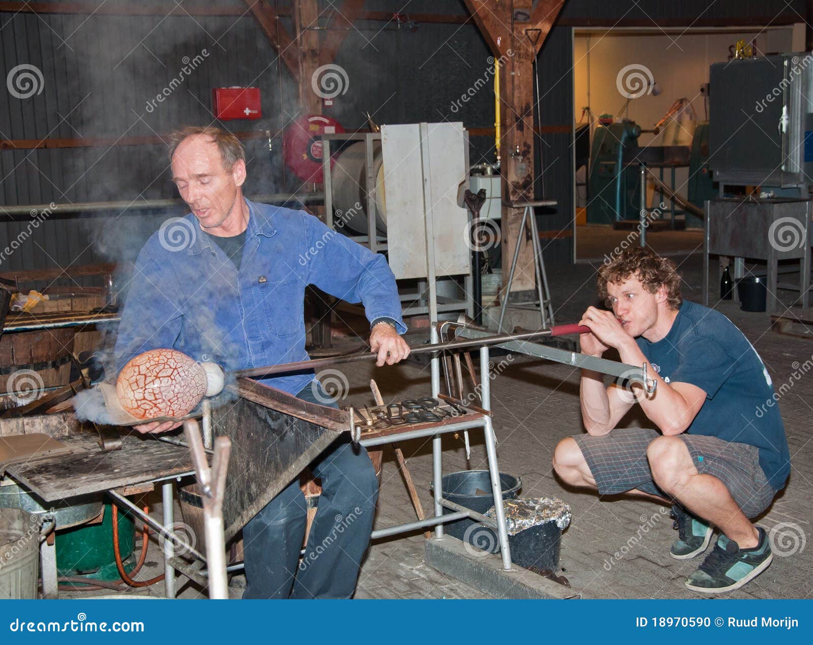 Master Glass Blower Manufactures Miniature Figurines Of Glass Royalty ...