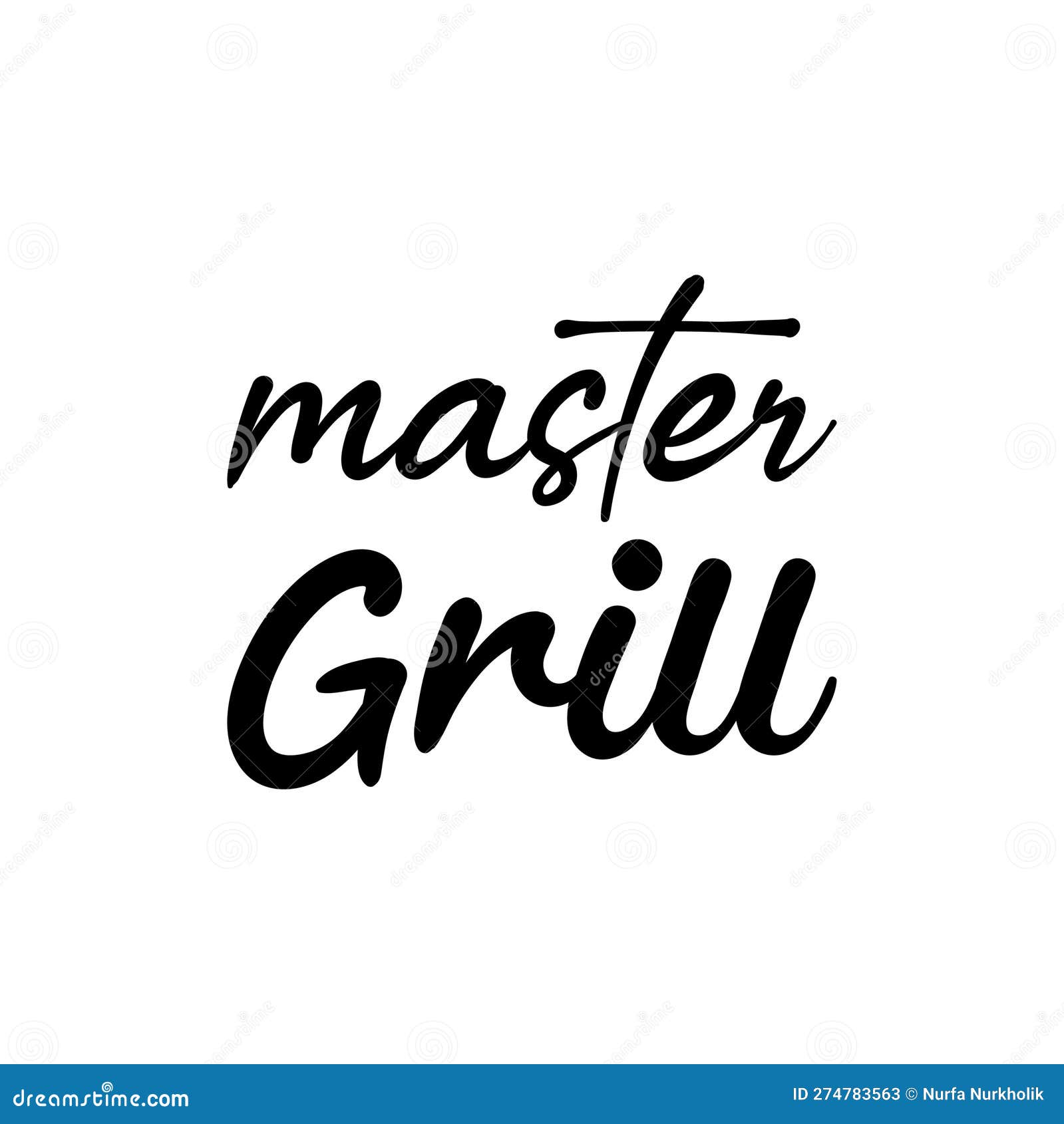 Master Grill Black Letters Quote Stock Vector - Illustration of fathers ...