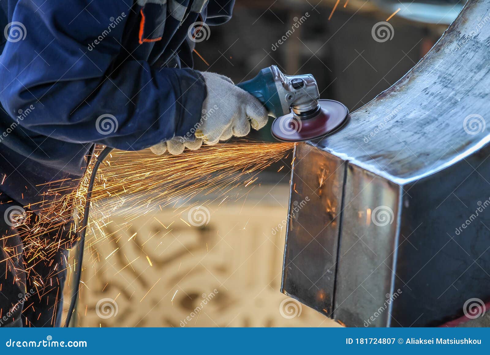 Master Grind Metal Grinder Sparks Stock Image - Image of work, welding ...