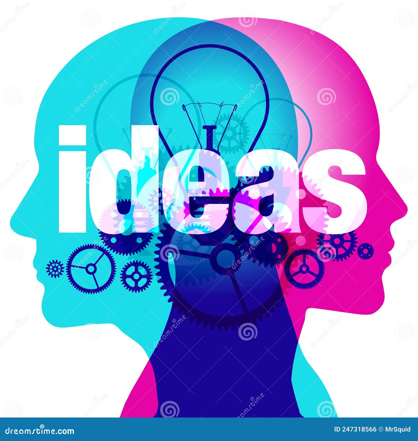 Thinking ideas stock vector. Illustration of human, intelligence ...