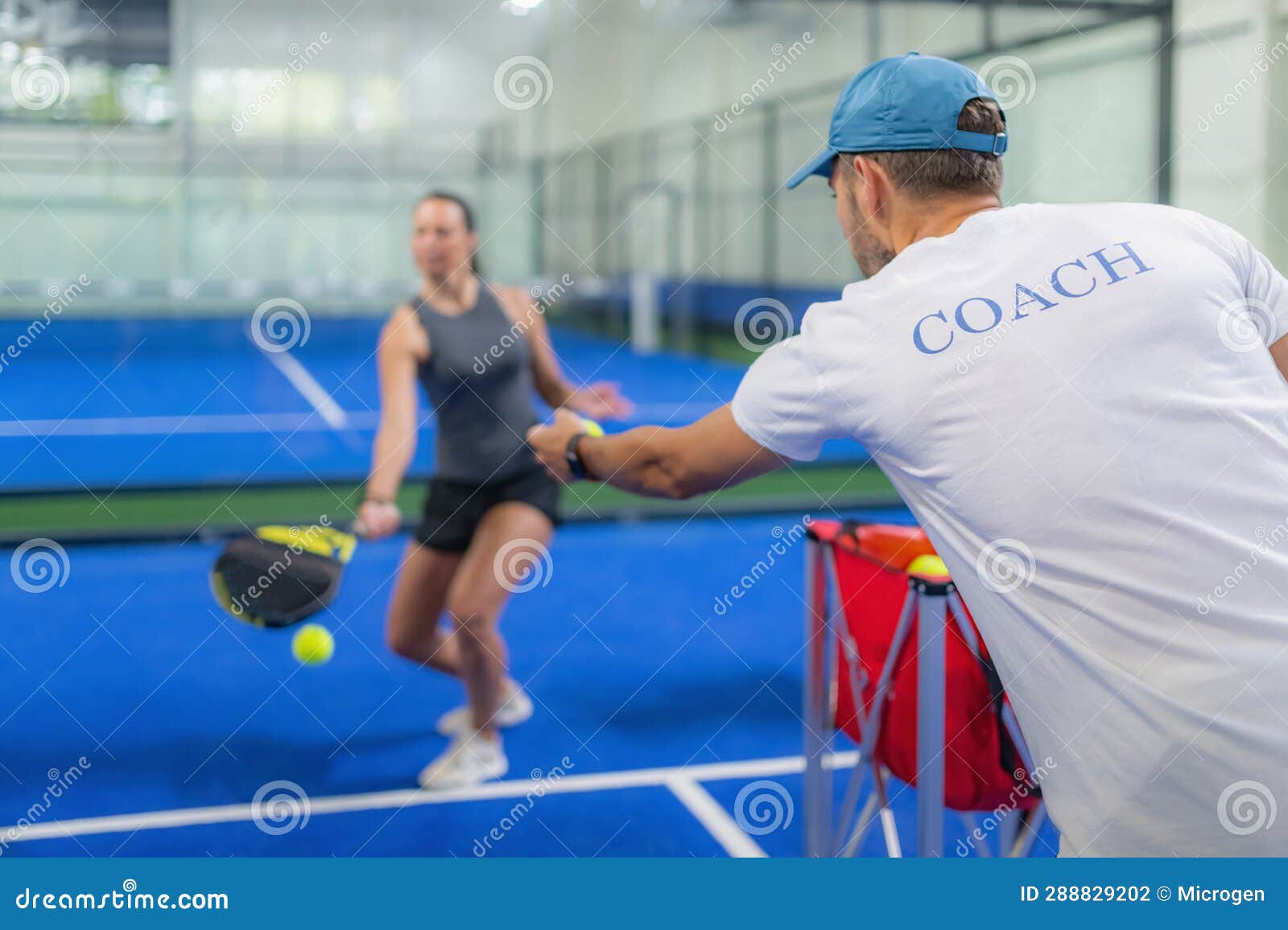 Master Indoor Padel Skills: Expert Training Stock Photo - Image of ...