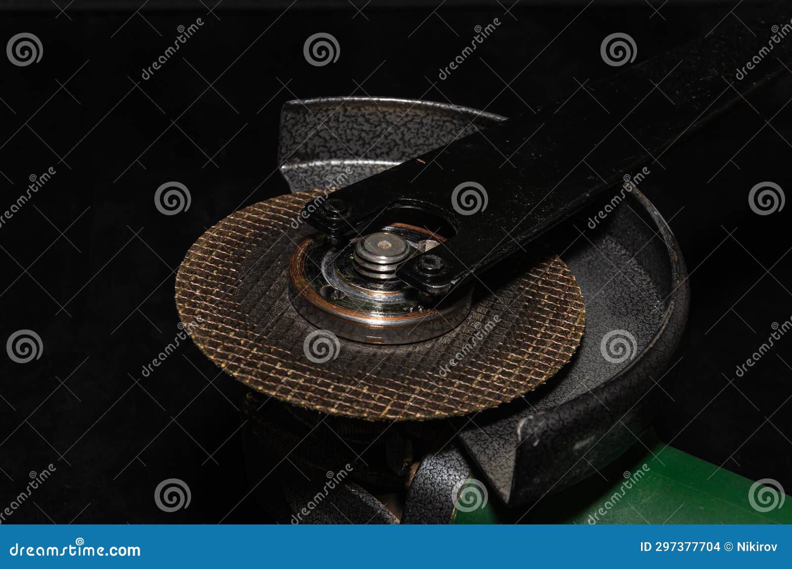 Master Installs a Disc on an Angle Grinder Stock Photo - Image of ...