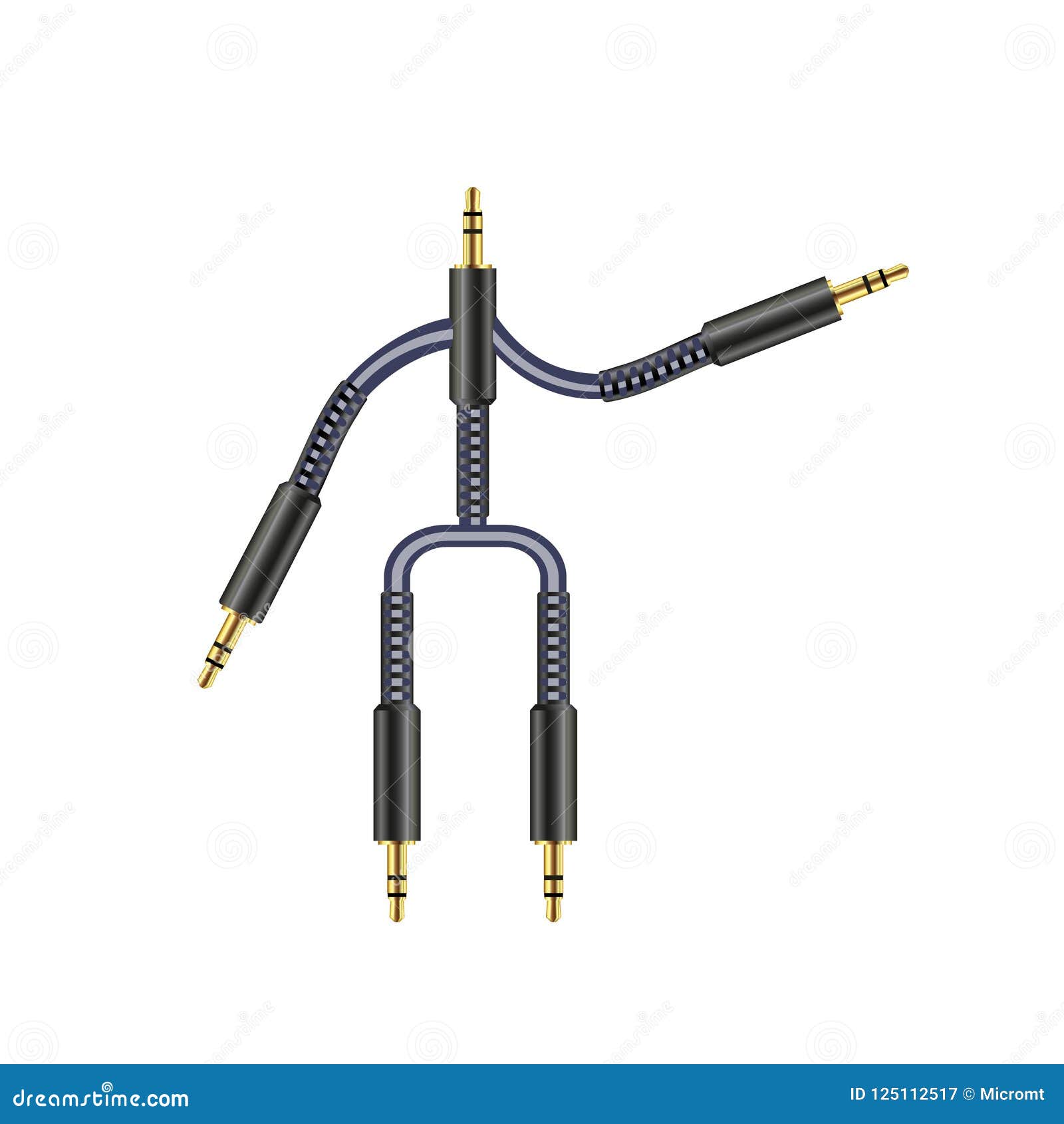 Master Jack. Audio Plug Men. Self-service Connection. Vector ...