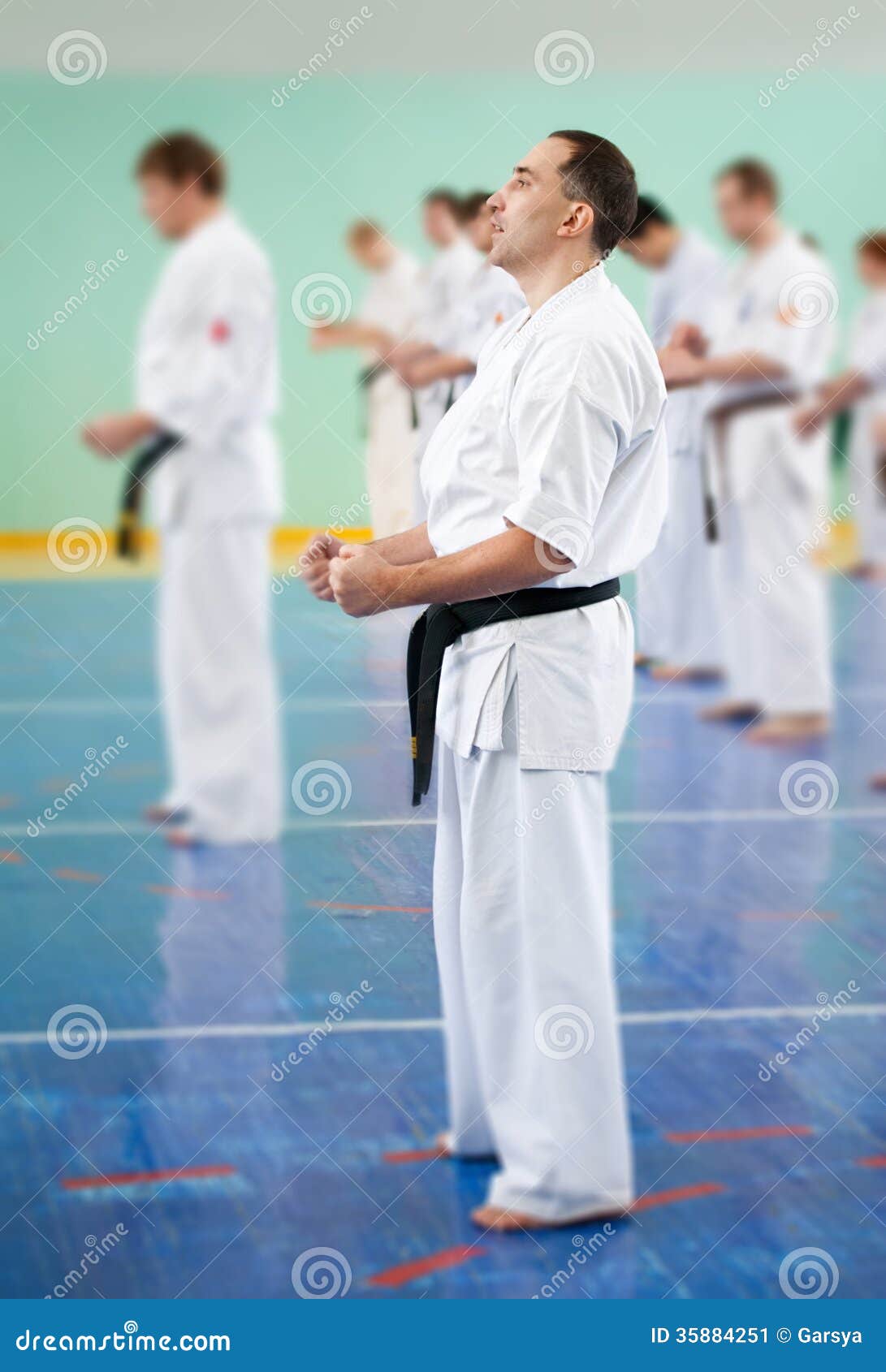 Master Karate Gives a Lesson Stock Image - Image of lifestyle, activity ...