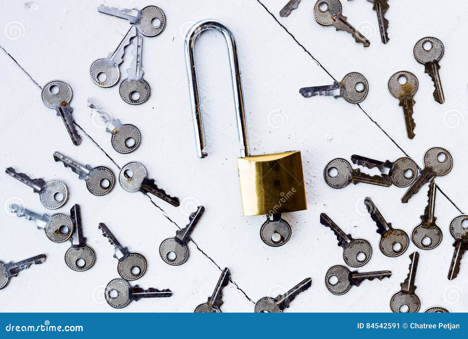 Master Key Around Key on White Wood Background Stock Illustration ...