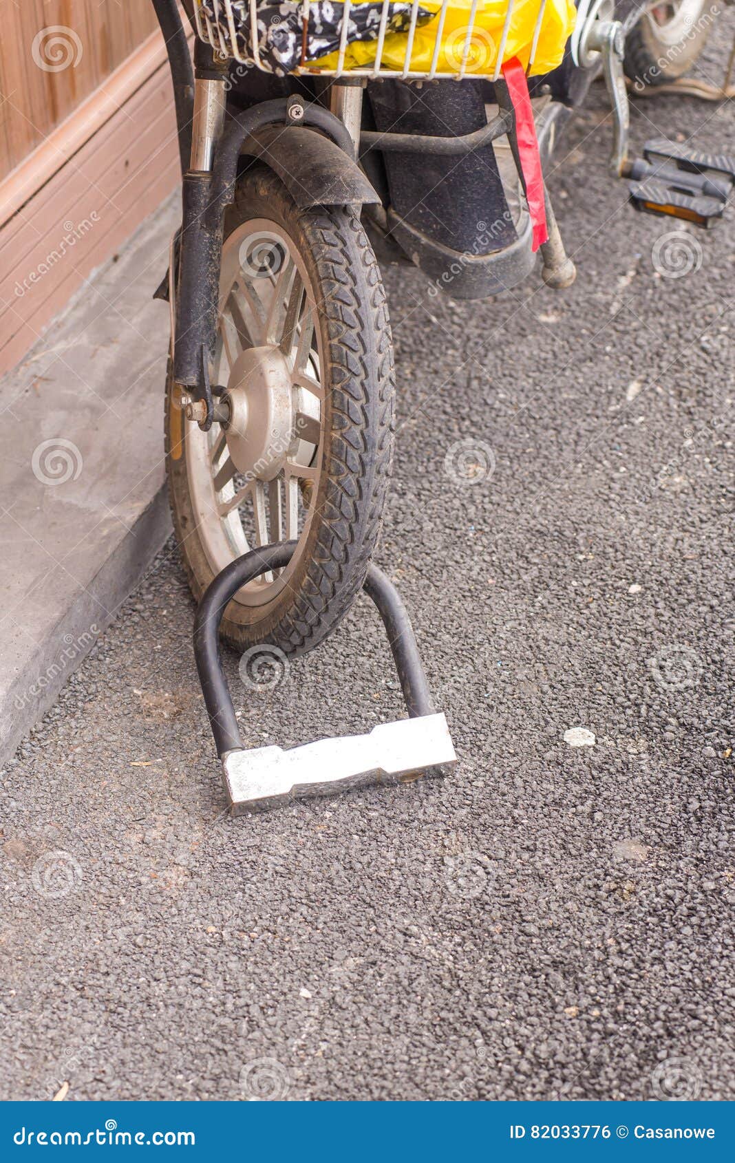 Master Key for Locking the Motorcycle Wheel on Street Stock Photo ...