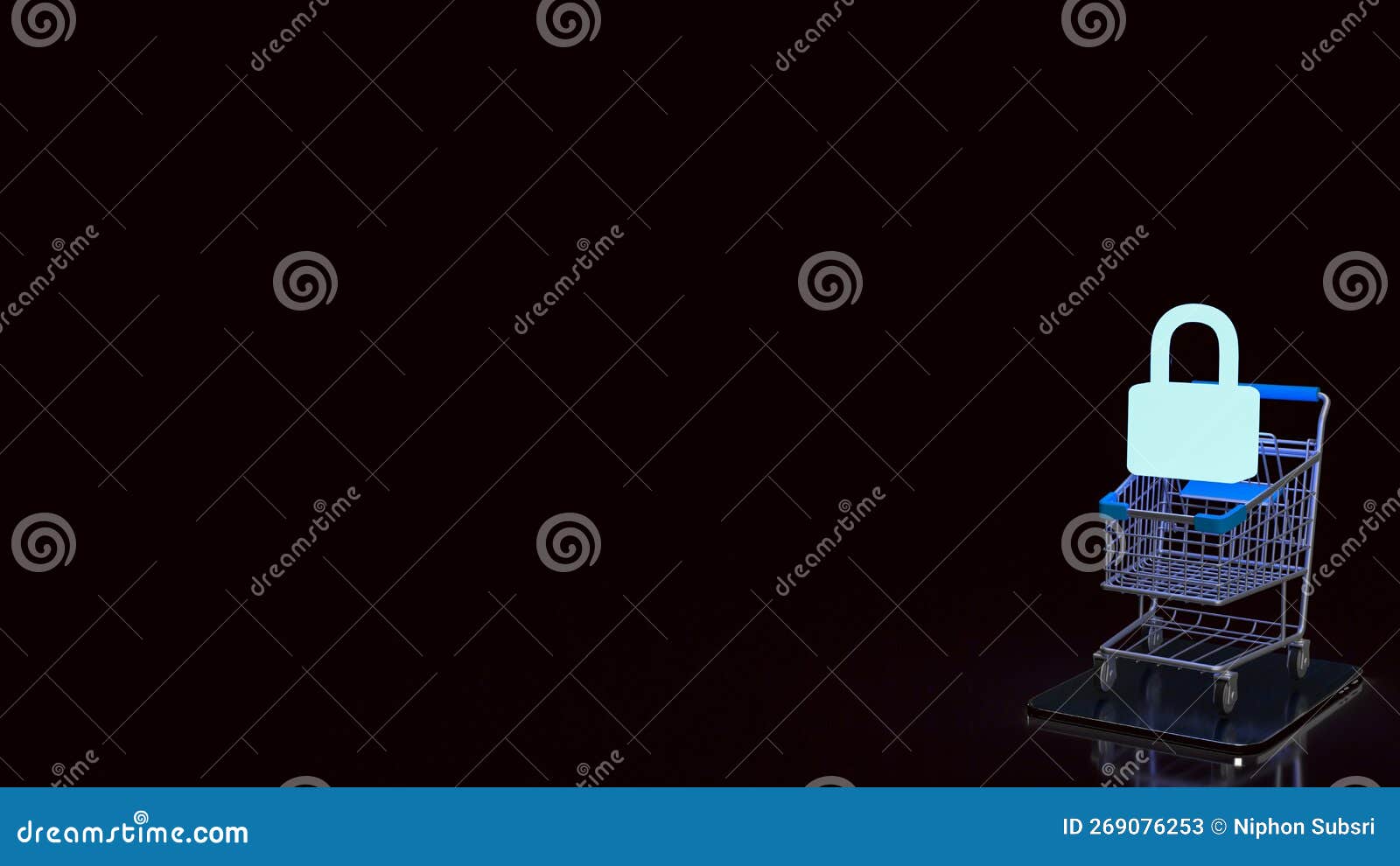 The Master Key in Shopping Cart for Security or Saving Shopping on Line ...