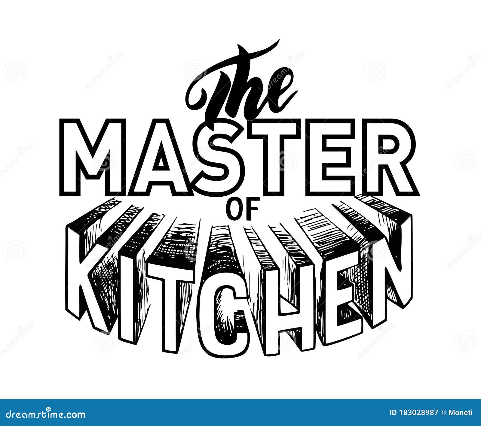 The Master of Kitchen. Cooking Lettering. Design Concept for Cooking ...