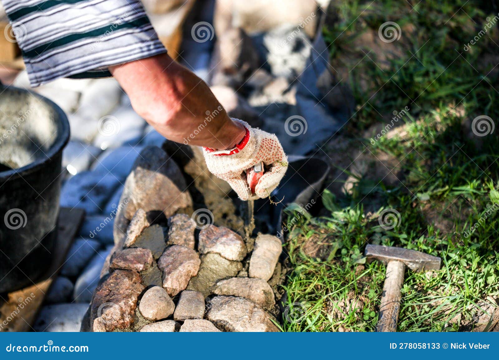 Hands of an Old Master Mason Stock Image - Image of floor, ground ...