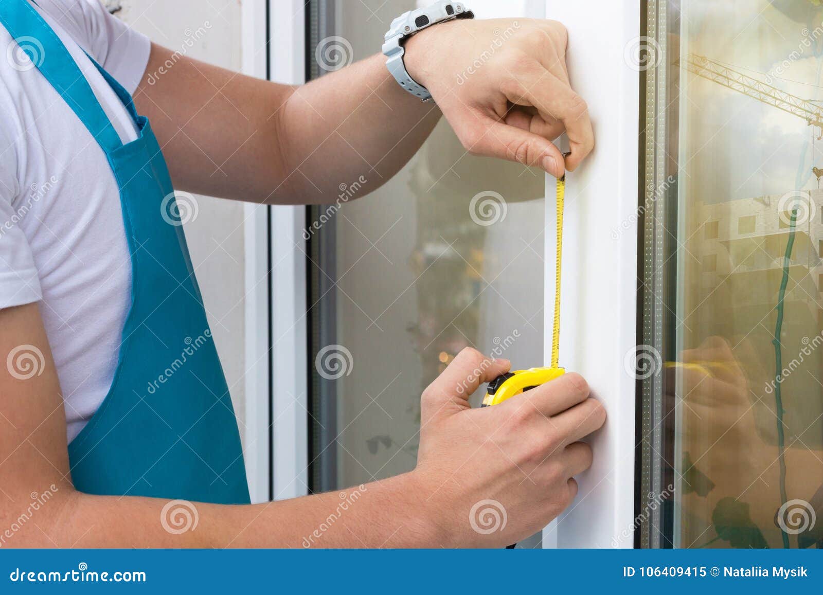 Master Measures the Window Roulette . Stock Image - Image of apartment ...