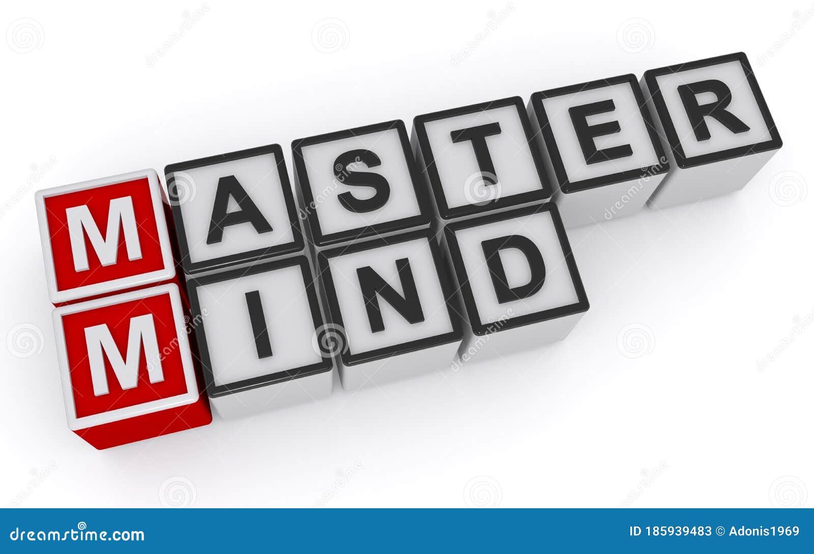 Master mind word blocks stock image. Image of development - 185939483
