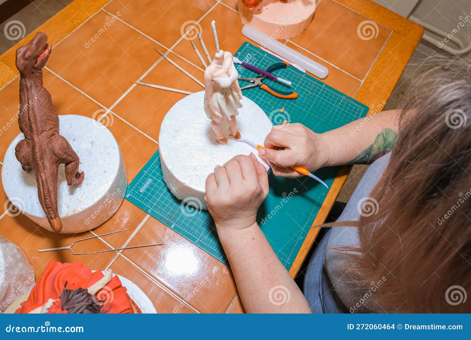 Master in the Modeling of Figures from Confectionery Mastic Stock Photo ...