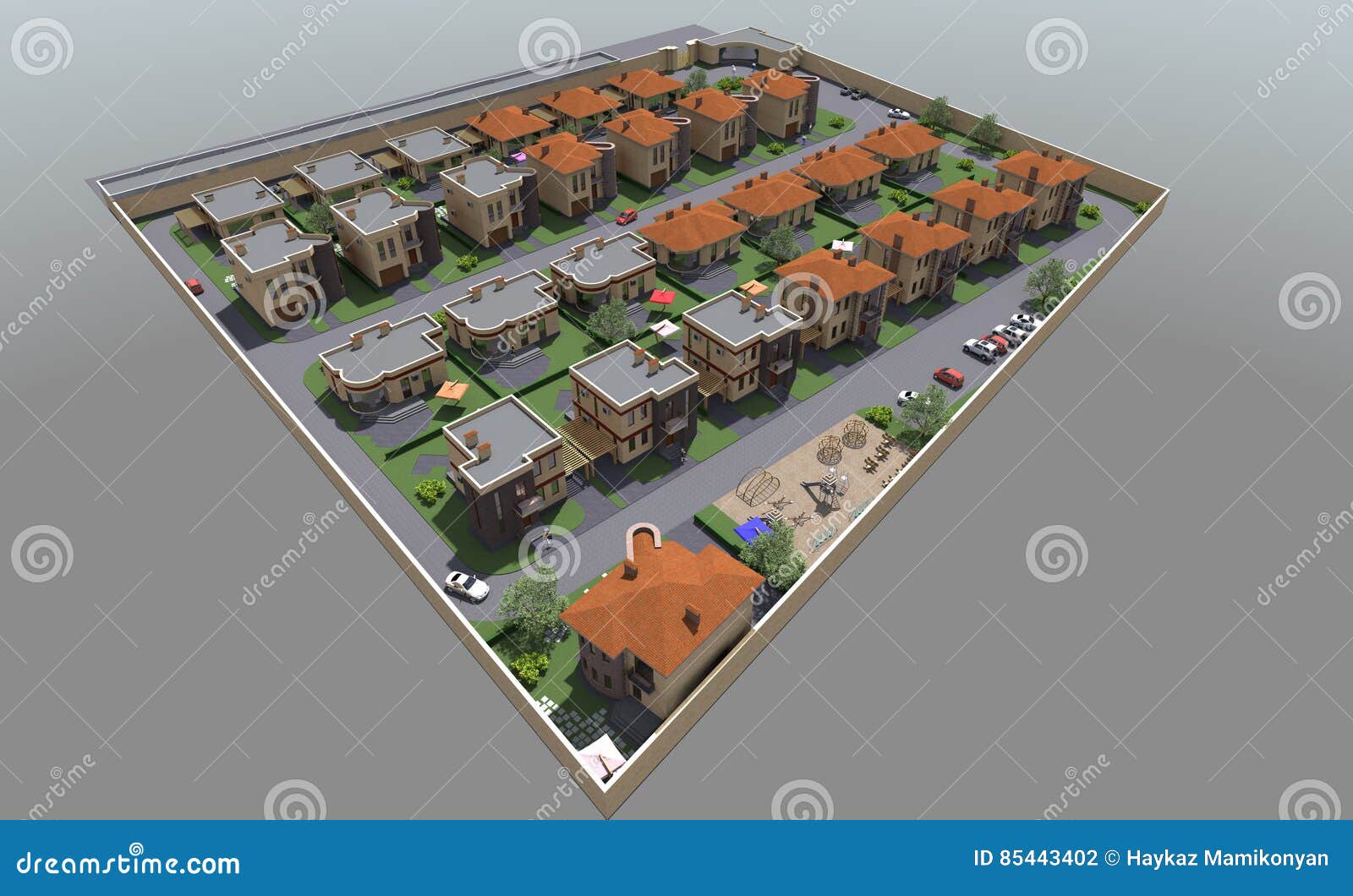 Master Plan Residential Complex Stock Photo - Image of house, home ...
