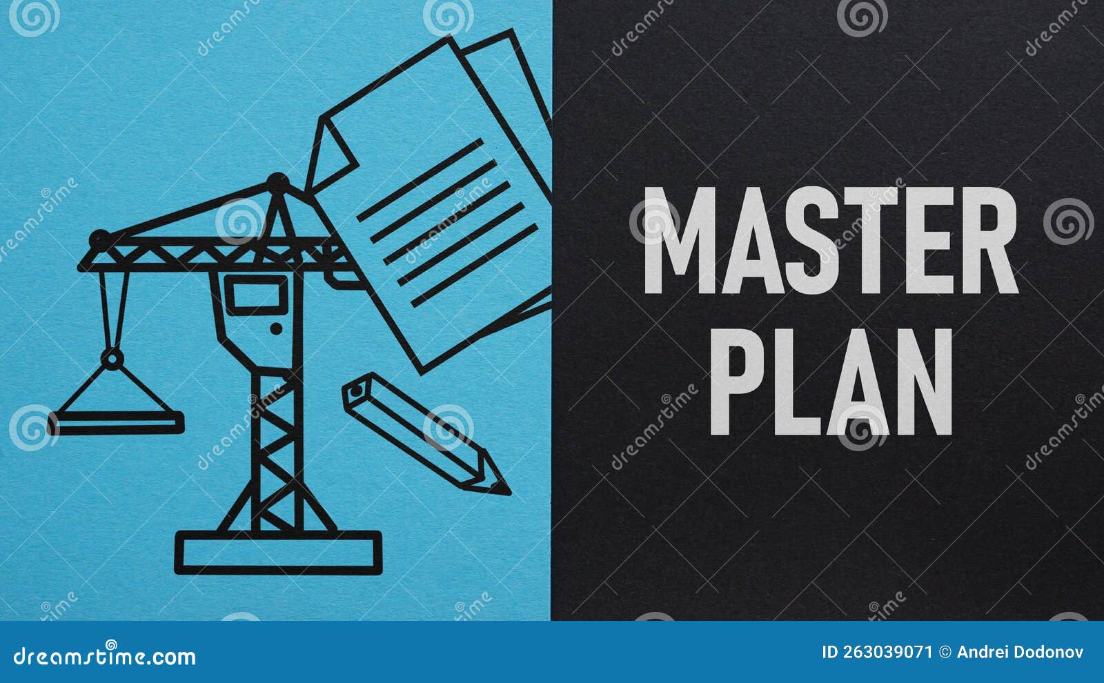 Master Plan is Shown Using the Text Stock Image - Image of technology ...
