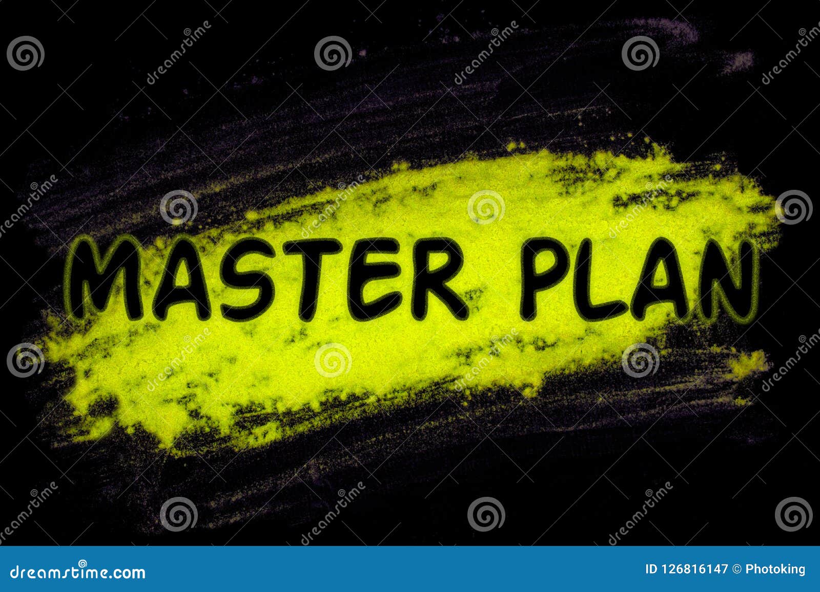 Master Plan Word with Glow Powder Stock Illustration - Illustration of ...