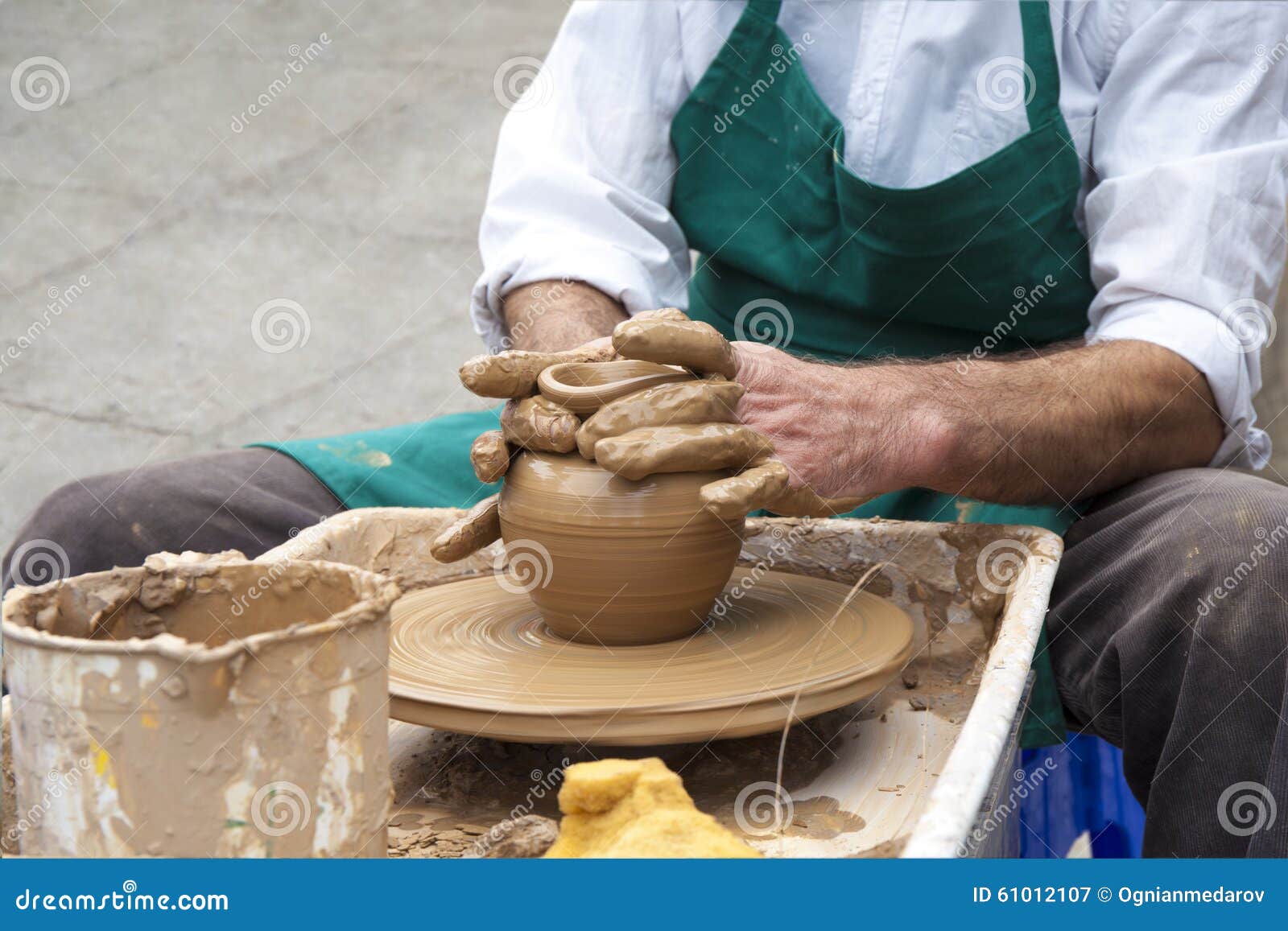 Master Potter and a Pot of Clay Stock Image - Image of craftsman ...
