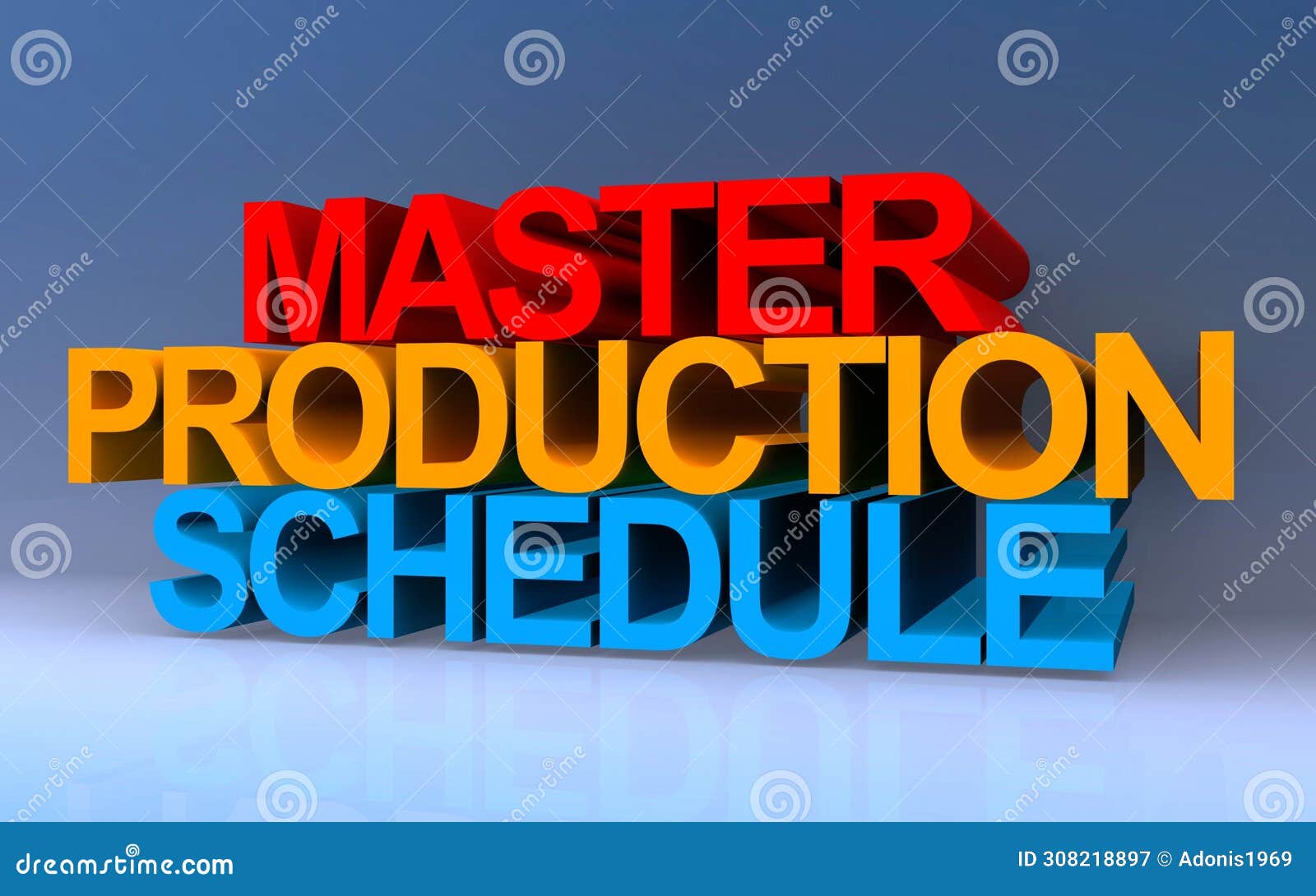 Master Production Schedule on Blue Stock Image - Image of machine ...