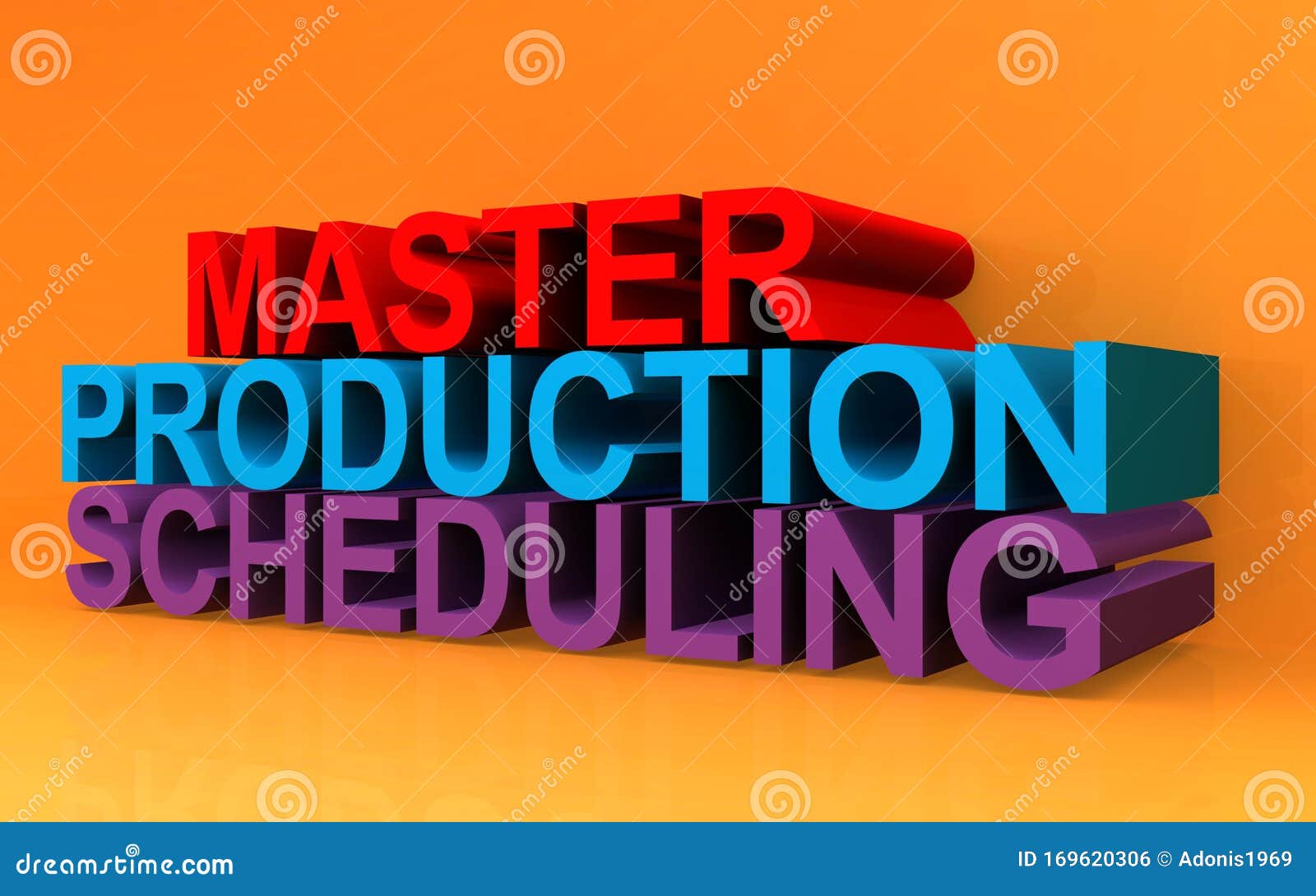 Master Production Scheduling on Orange Stock Illustration ...