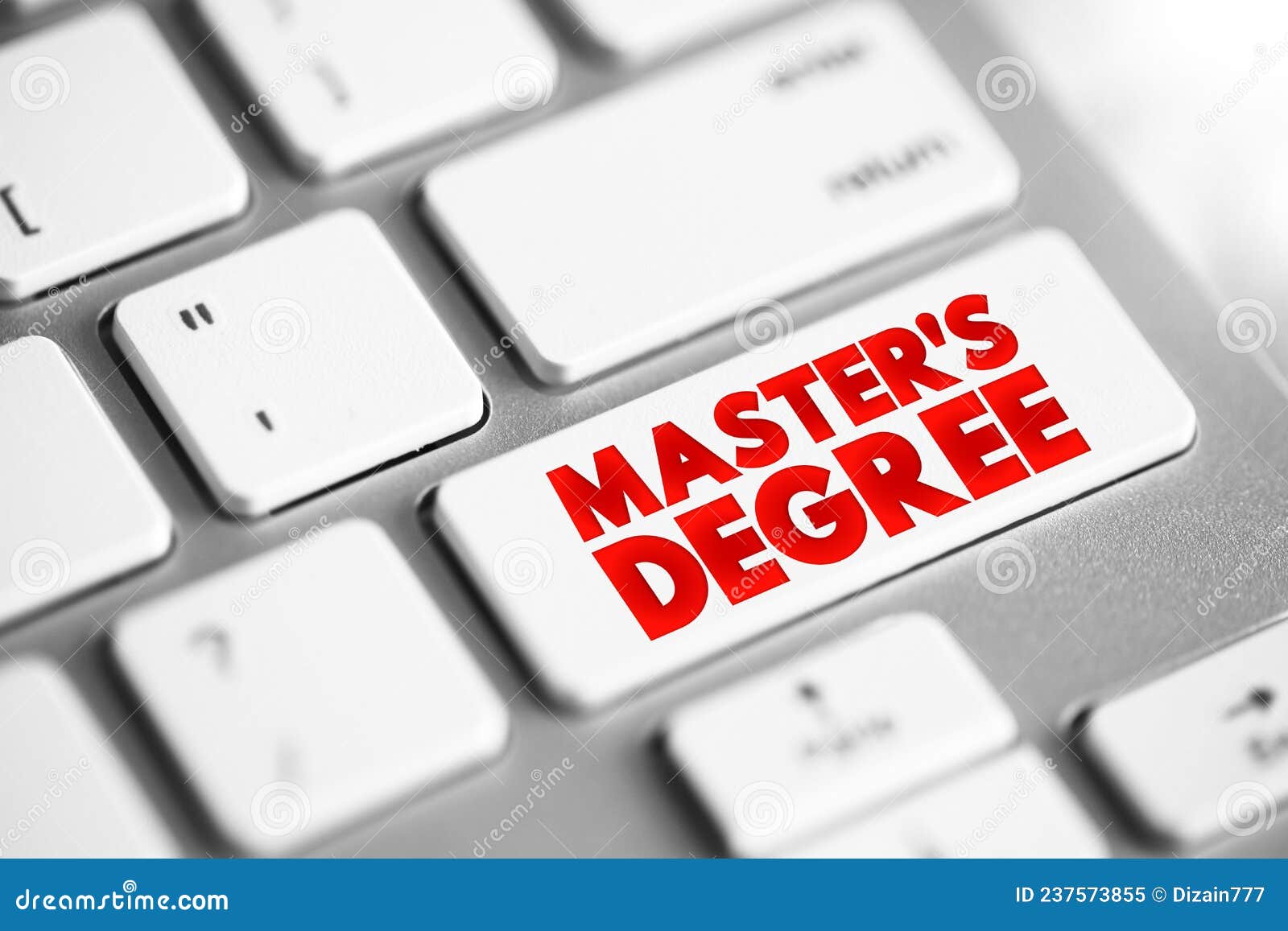 Master`s Degree Text Button on Keyboard, Concept Background Stock Image ...