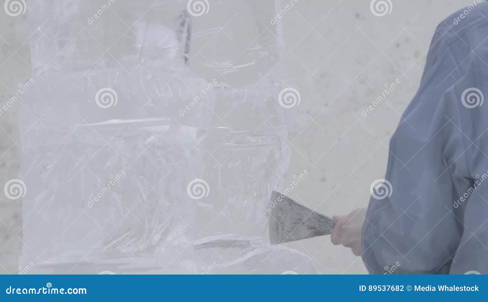 Master Scraper Performs a Movement Across the Ice To Create an Ice ...