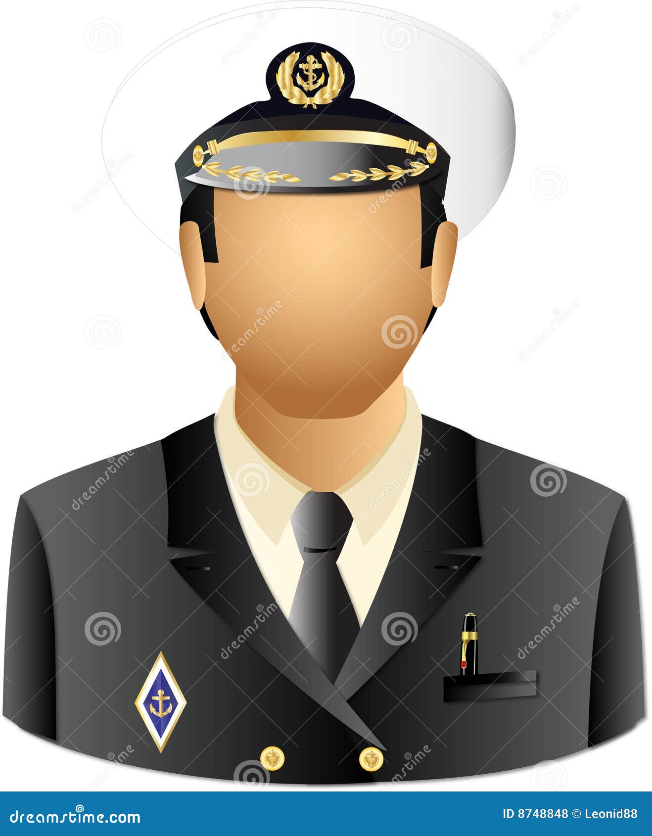 Master of a ship stock illustration. Illustration of anchor - 8748848