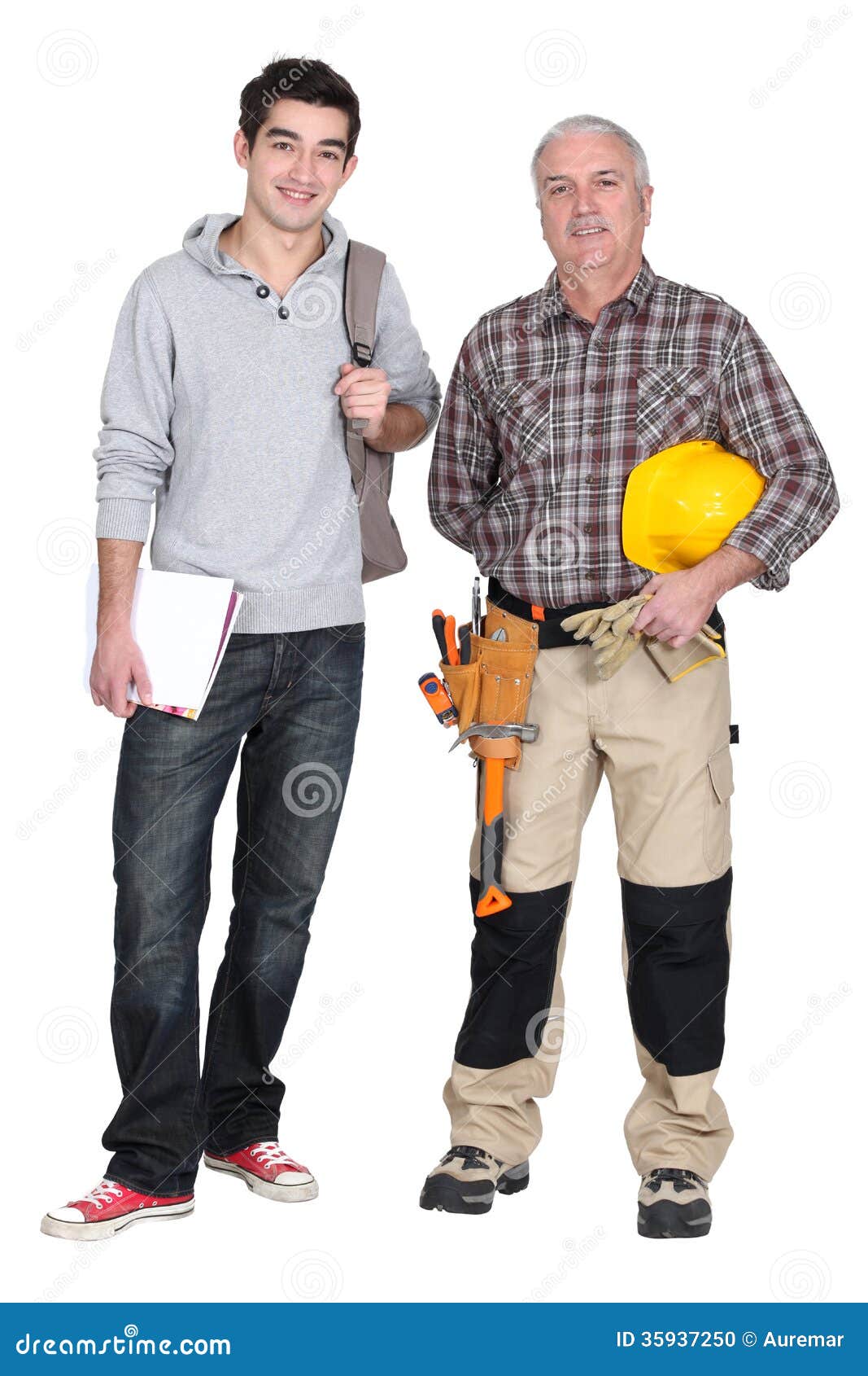 Master and student worker stock photo. Image of people - 35937250