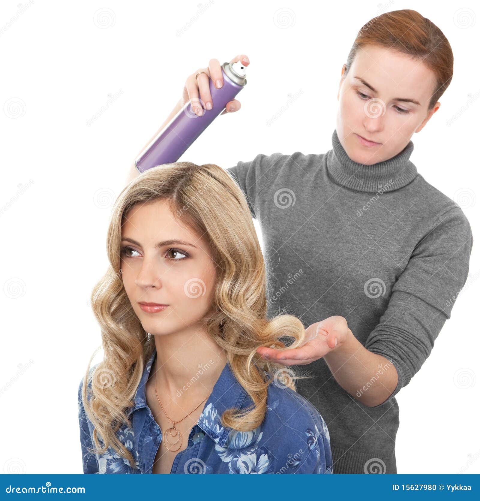 Master of Style Makes Hairstyle. Stock Photo - Image of girl, model ...