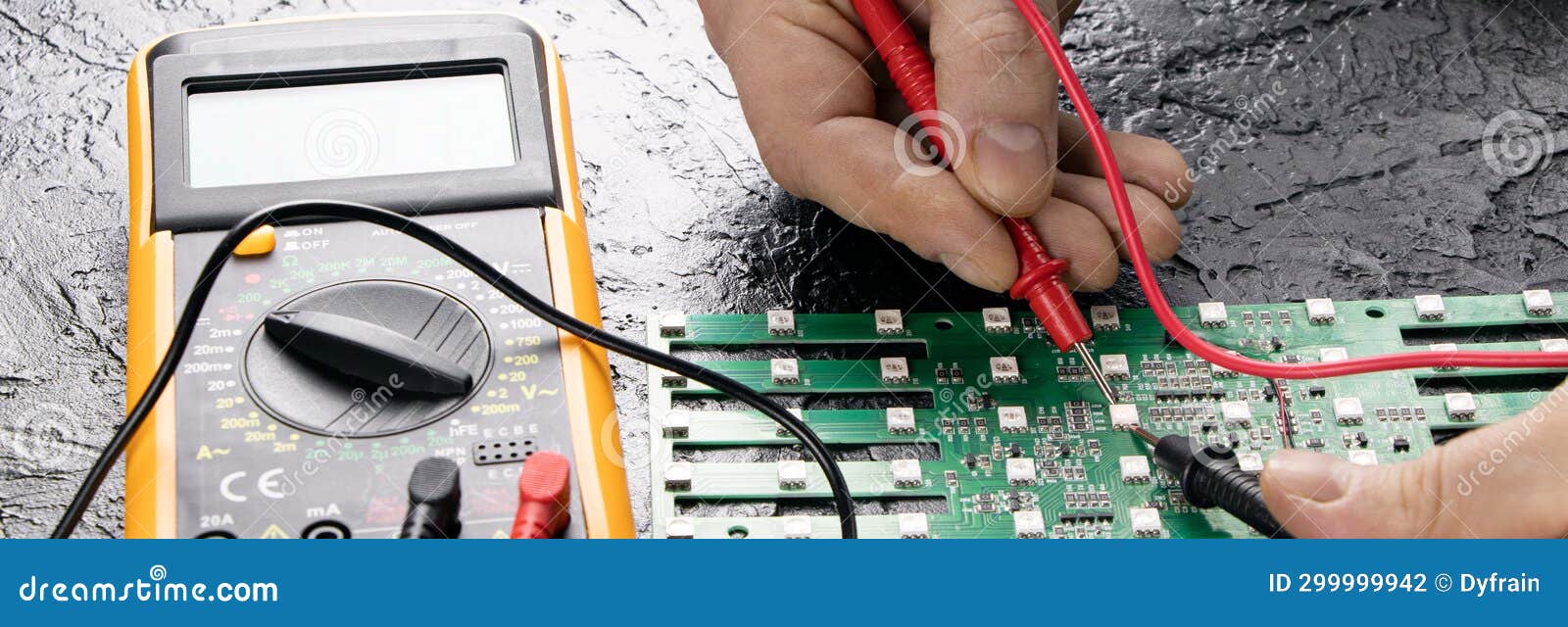 The Master Tests the LEDs on the Microcircuit Using a Multi-meter ...