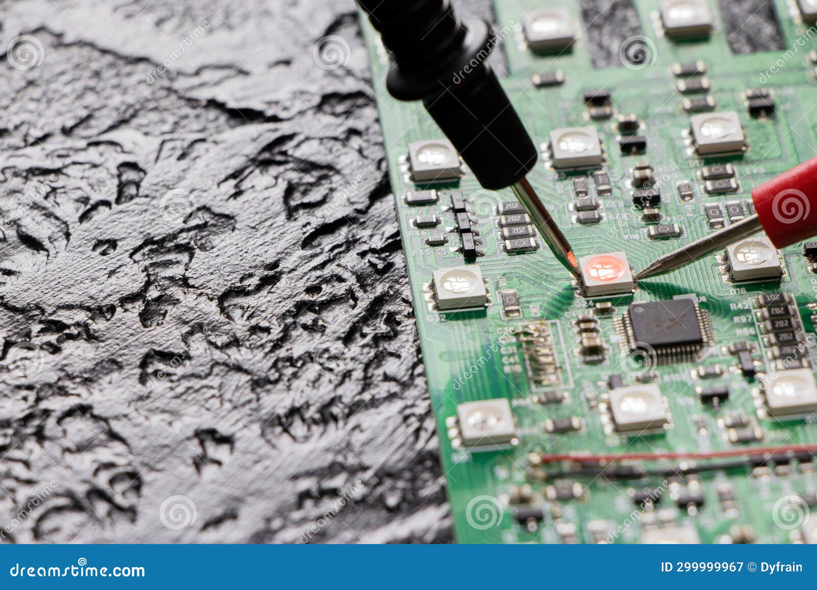 The Master Tests the LEDs on the Microcircuit Using a Multi-meter ...