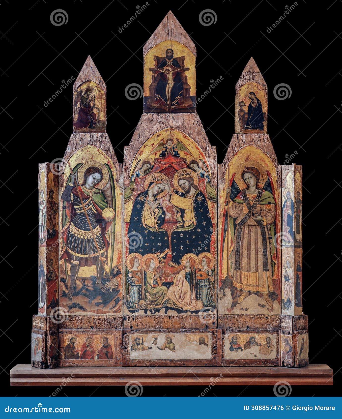 Master of the Trapani Polyptych, Coronation of the Virgin between the ...