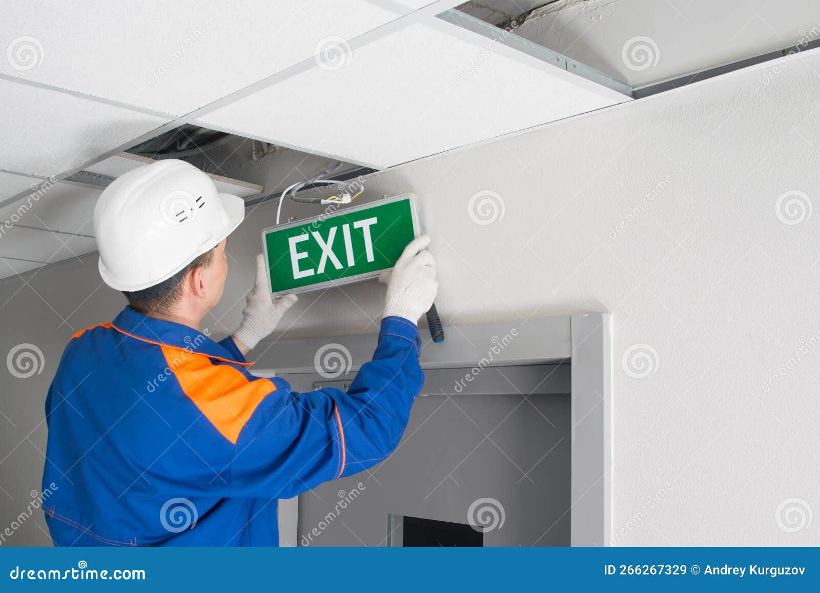 A Master in Uniform, Servicing Emergency Evacuation Exits, Repairs the ...