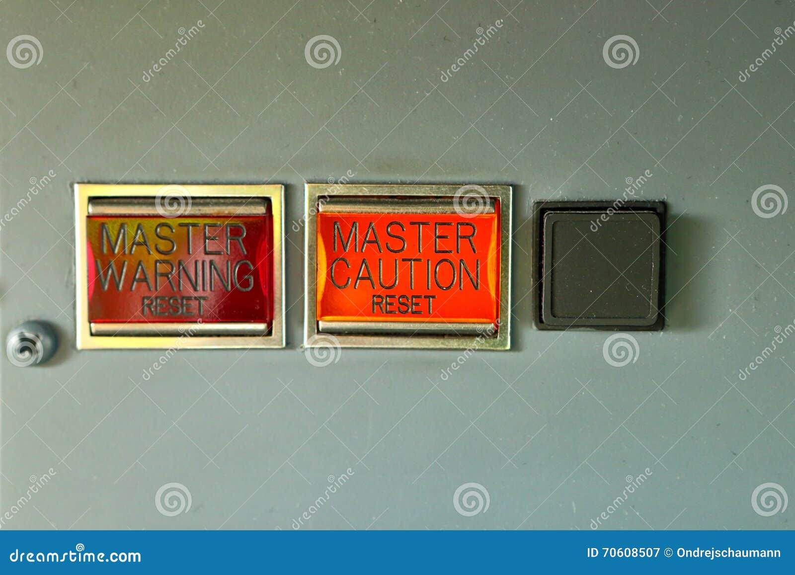 Master Warning and Master Caution Reset Stock Image - Image of master ...