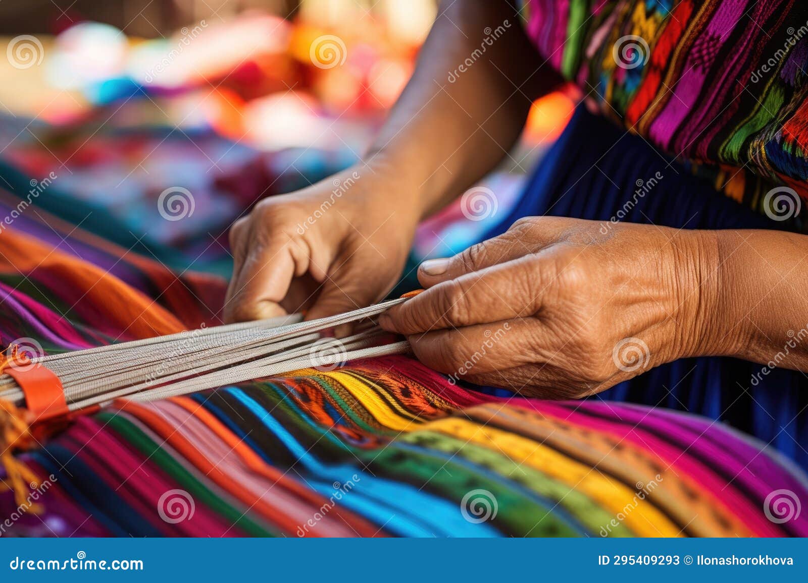 Master Weaver is Weaving Fabric . AI Generated Stock Illustration ...